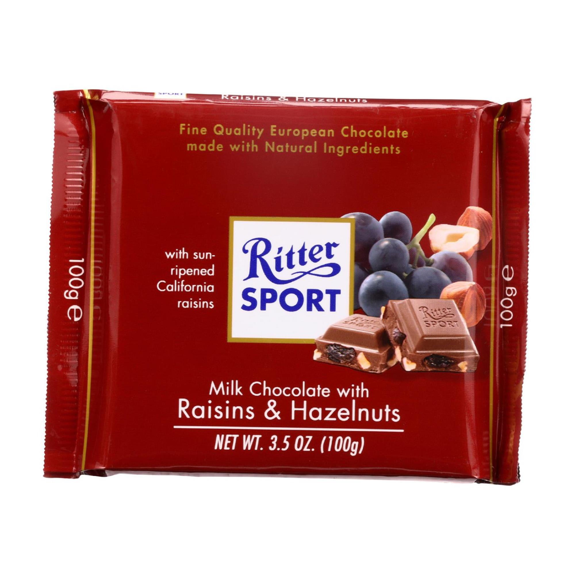Ritter Sport Milk Chocolate, Raisins & Hazelnut, 3.5 Oz - Walmart.com