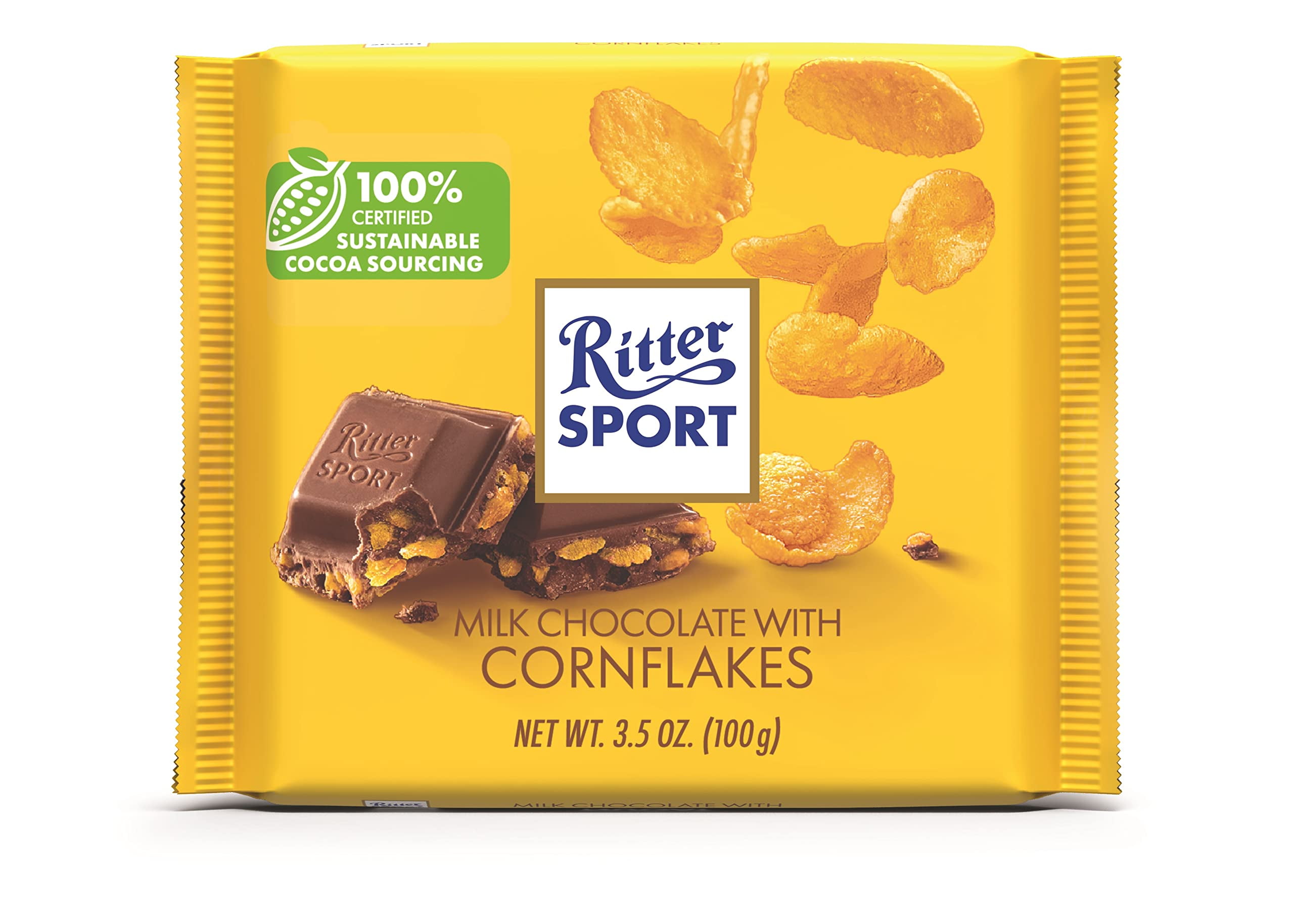 Ritter Sport Milk Chocolate with Cornflakes, 3.5 Ounce Bar, 10 Pack ...