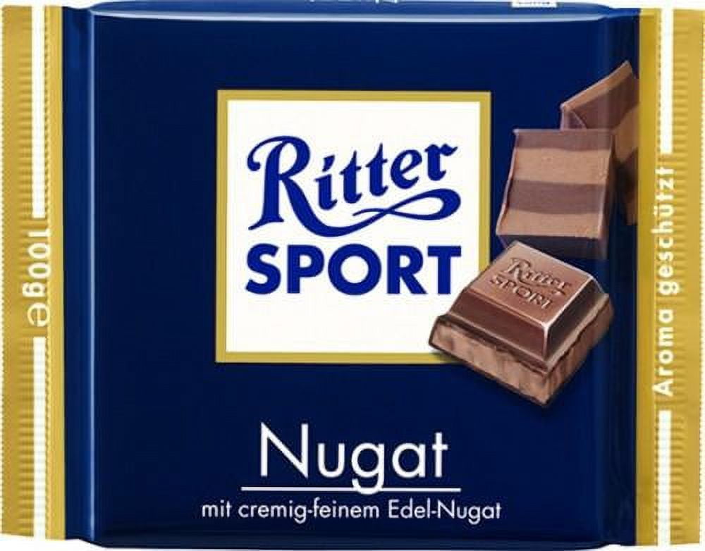 Ritter Sport Milk Chocolate with Praline Nugat, 100g - Walmart.com