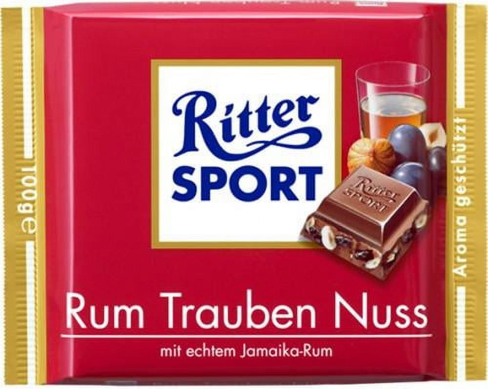 Ritter Sport Original Milk Chocolate Candy with Rum, Raisins, and ...