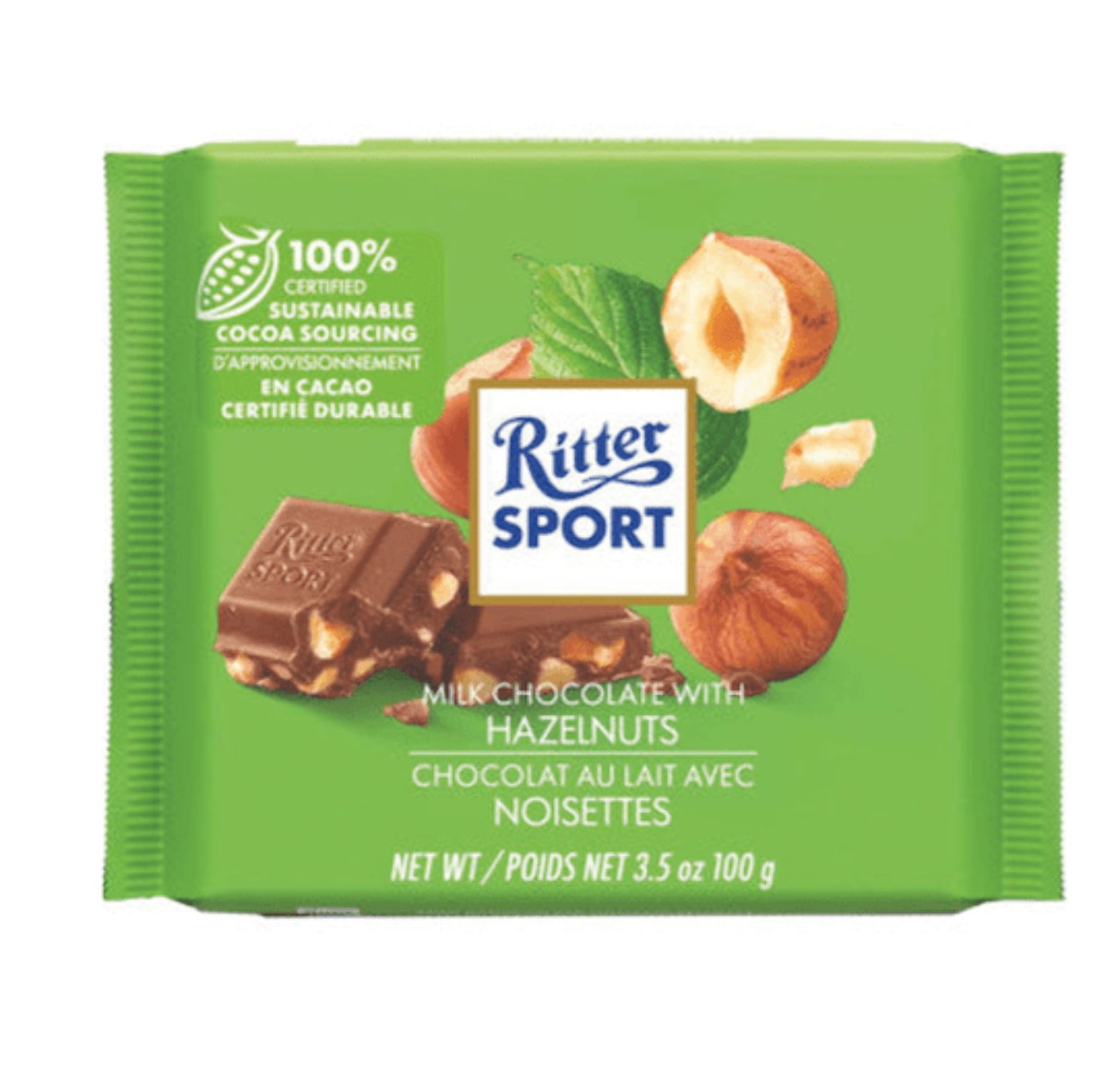 Ritter Sport Milk With Chopped Hazelnuts - Walmart.com