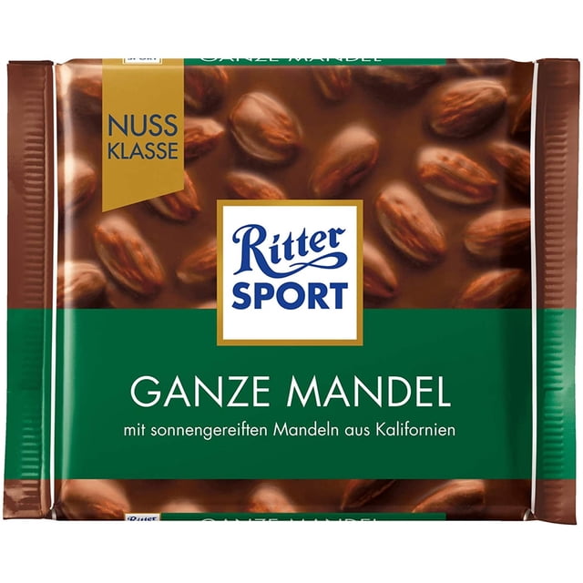 Ritter Sport Whole Almonds Chocolate Bar Candy Original German ...