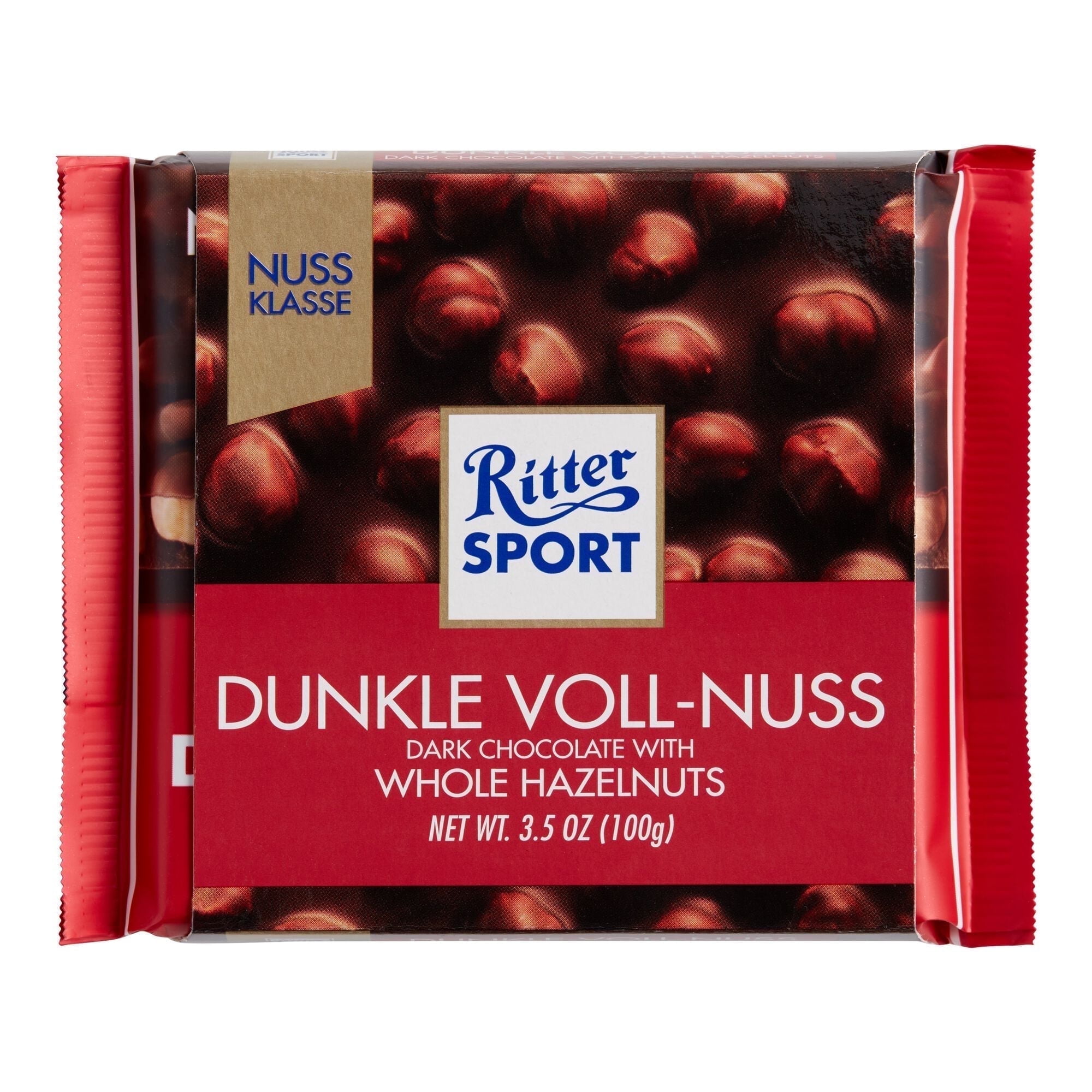 Ritter Sport Whole Hazelnut Dark Chocolate Bar 3.5 oz. 2ea Pack of 3 ...
