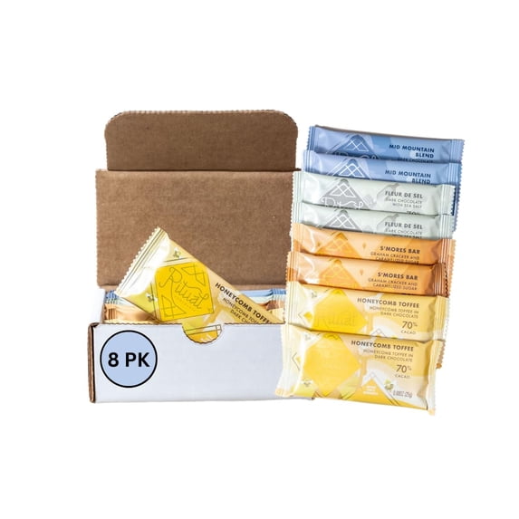 Ritual Chocolate Mini Bar Variety 8-Pack – 2 Each of Honeycomb Toffee ...