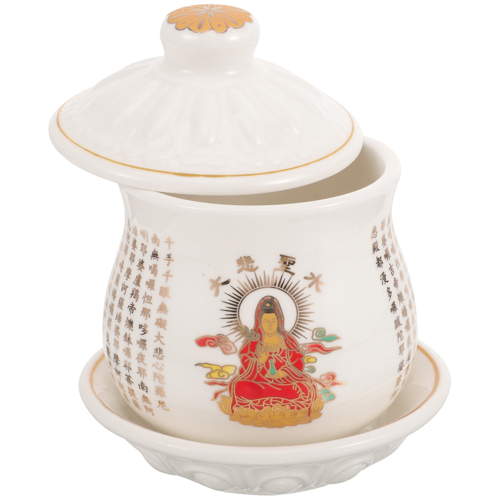 Ritual Decor Ceramic Water Cups Fountain Mandala Temple Holy - Walmart.com