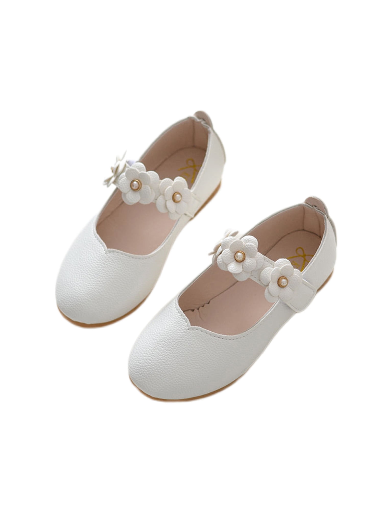 Ritualay Girls Leather Mary Jane Dress Shoes, Party Wedding Flats ...