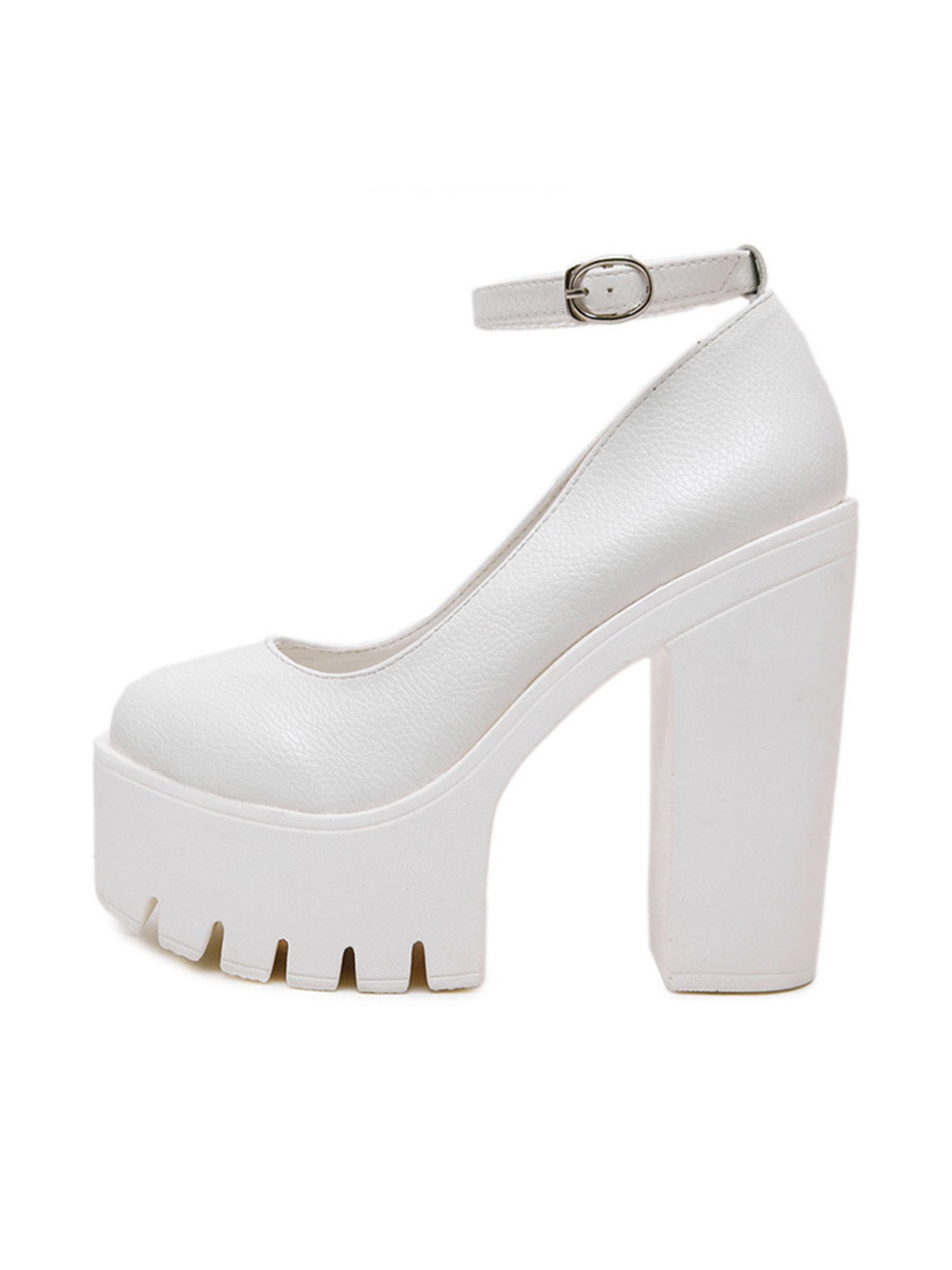 Ritualay Ladies Fashion Pumps Lightweight Chunky Block Heel Mary Jane ...
