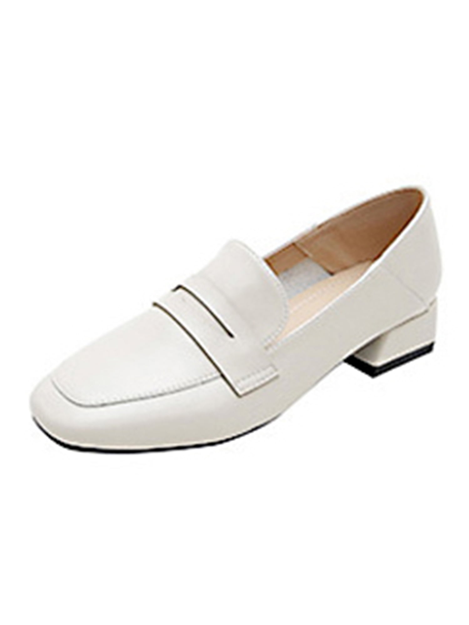 Ritualay Ladies Lightweight Block Loafers Work Anti-Slip Slip On ...
