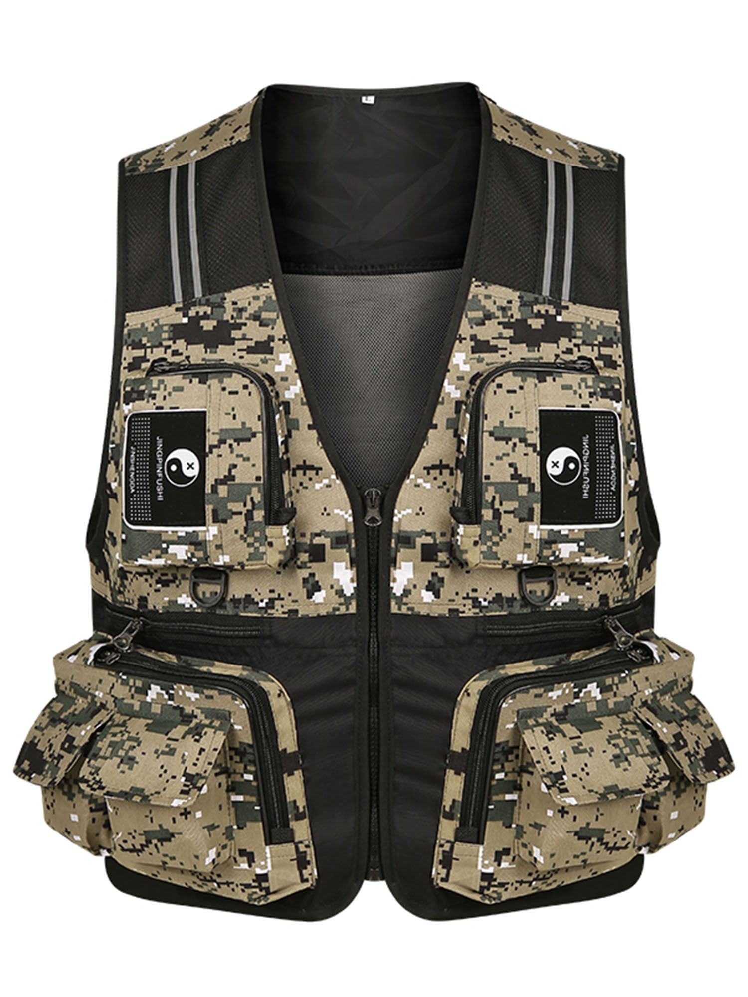 Ritualay Men Utility Vest Sleeveless Waistcoat Multi Pocket Fashion