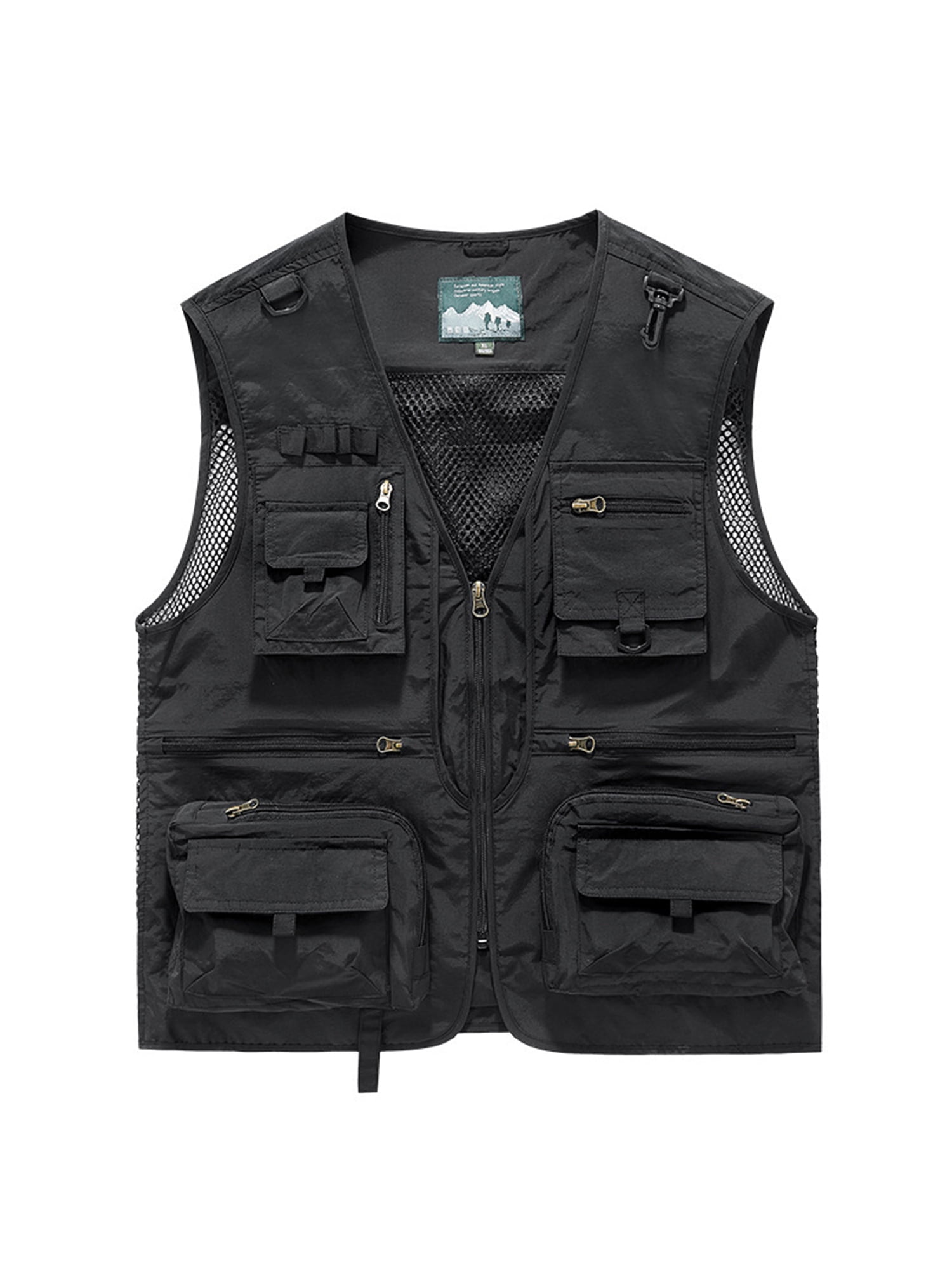 Ritualay Mens Cargo Vest Jacket Sleeveless Outdoor Work Safari Multi
