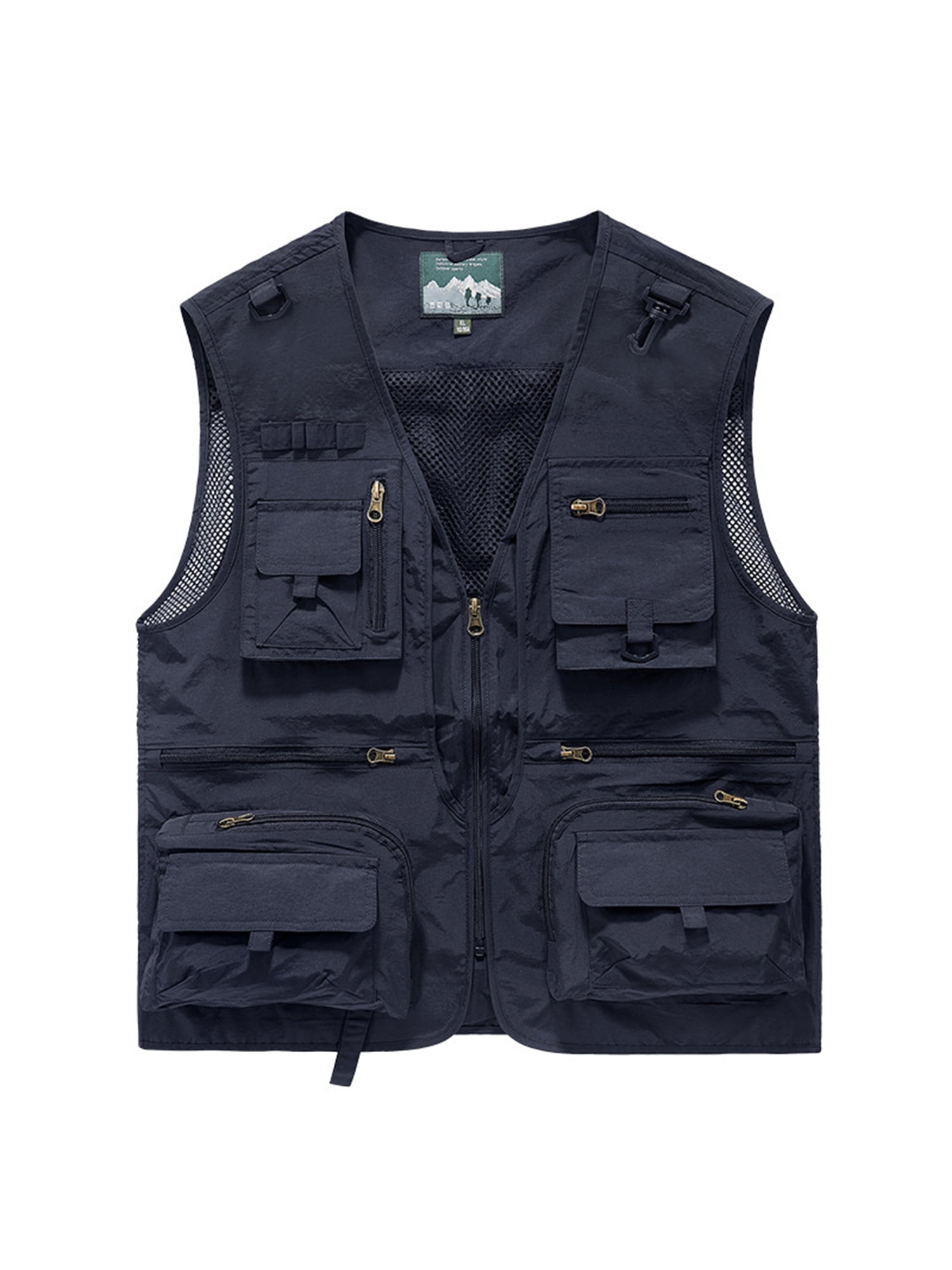 Ritualay Mens Cargo Vest Jacket Sleeveless Outdoor Work Safari Multi