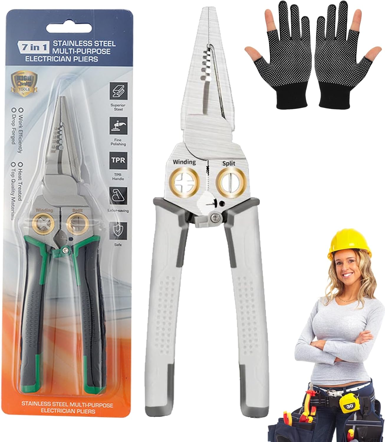Ritualous Wire Stripper, Outdoorfun 8 in 1 Wire Stripper Twister for ...