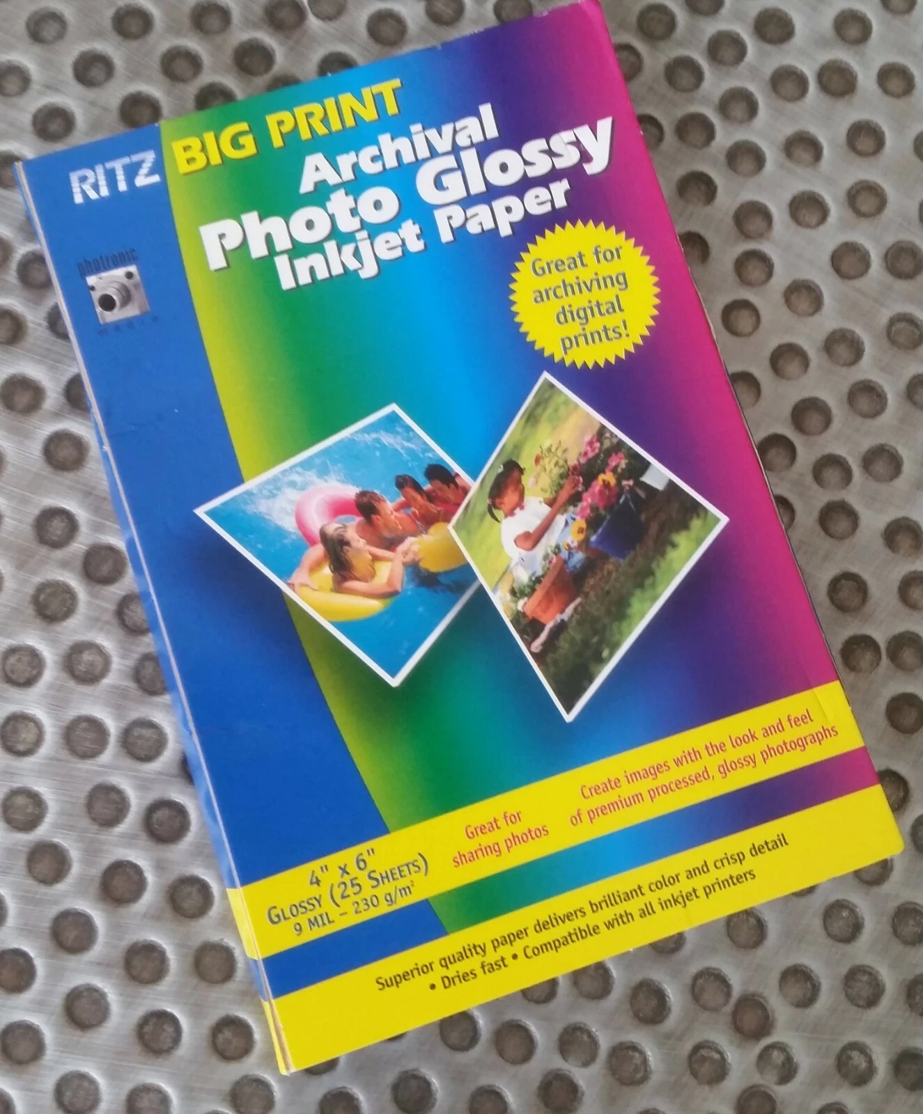 Ritz Big Print Archival Photo Glossy Inkjet Paper 4X6 25 Sheets - Nib ...