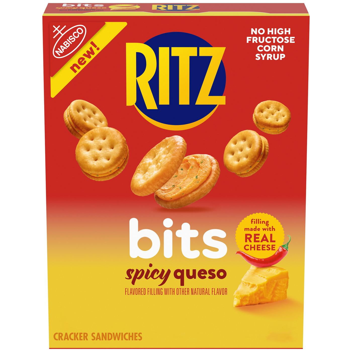 Ritz Bits Sandwich Crackers Spicy Queso 8.8Oz - 1 Box - Pack of 2 - Walmart.com