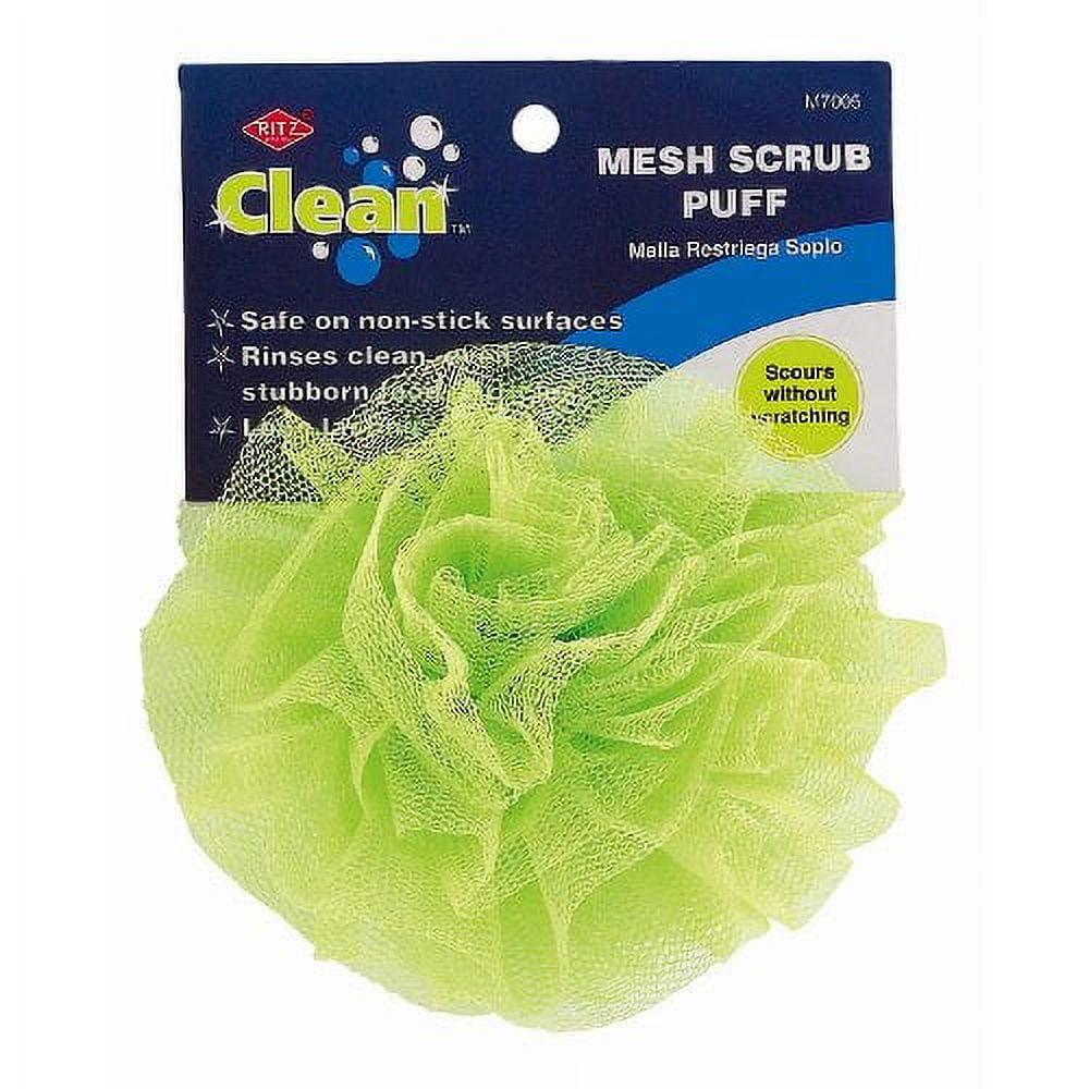 John Ritzenthaler Ritz Clean Polyester Mesh Scrub Puff 4.5 Inches ...