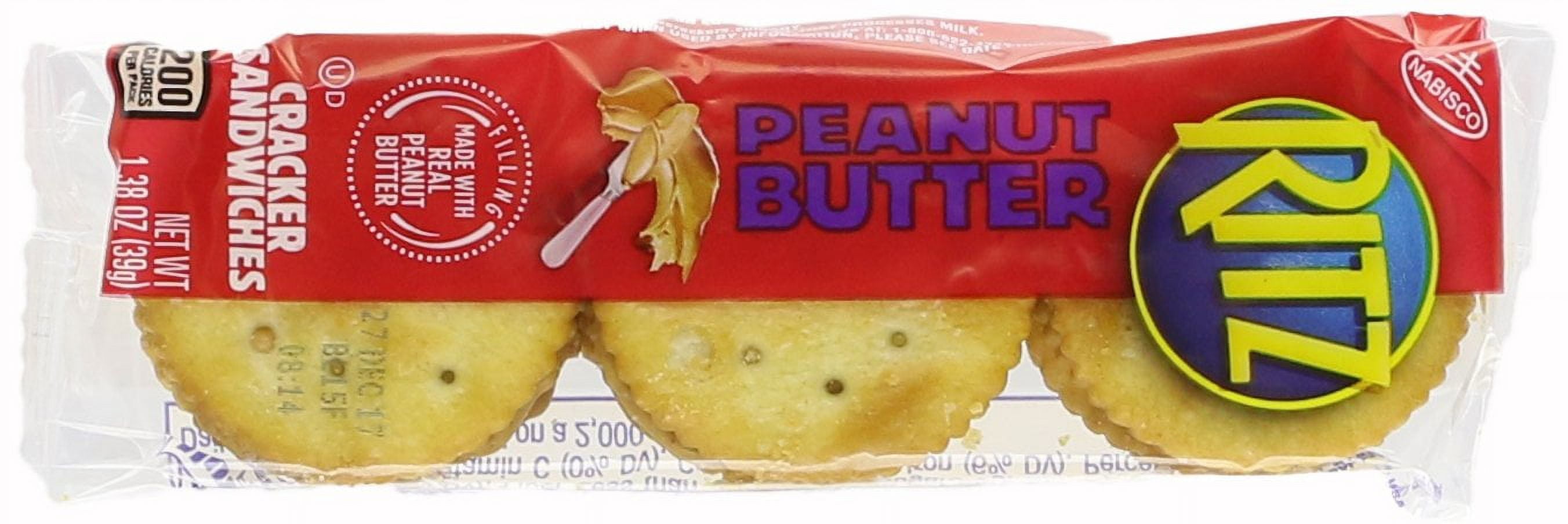 Ritz Cracker Sandwiches, Peanut Butter, 1.38 Oz - Walmart.com