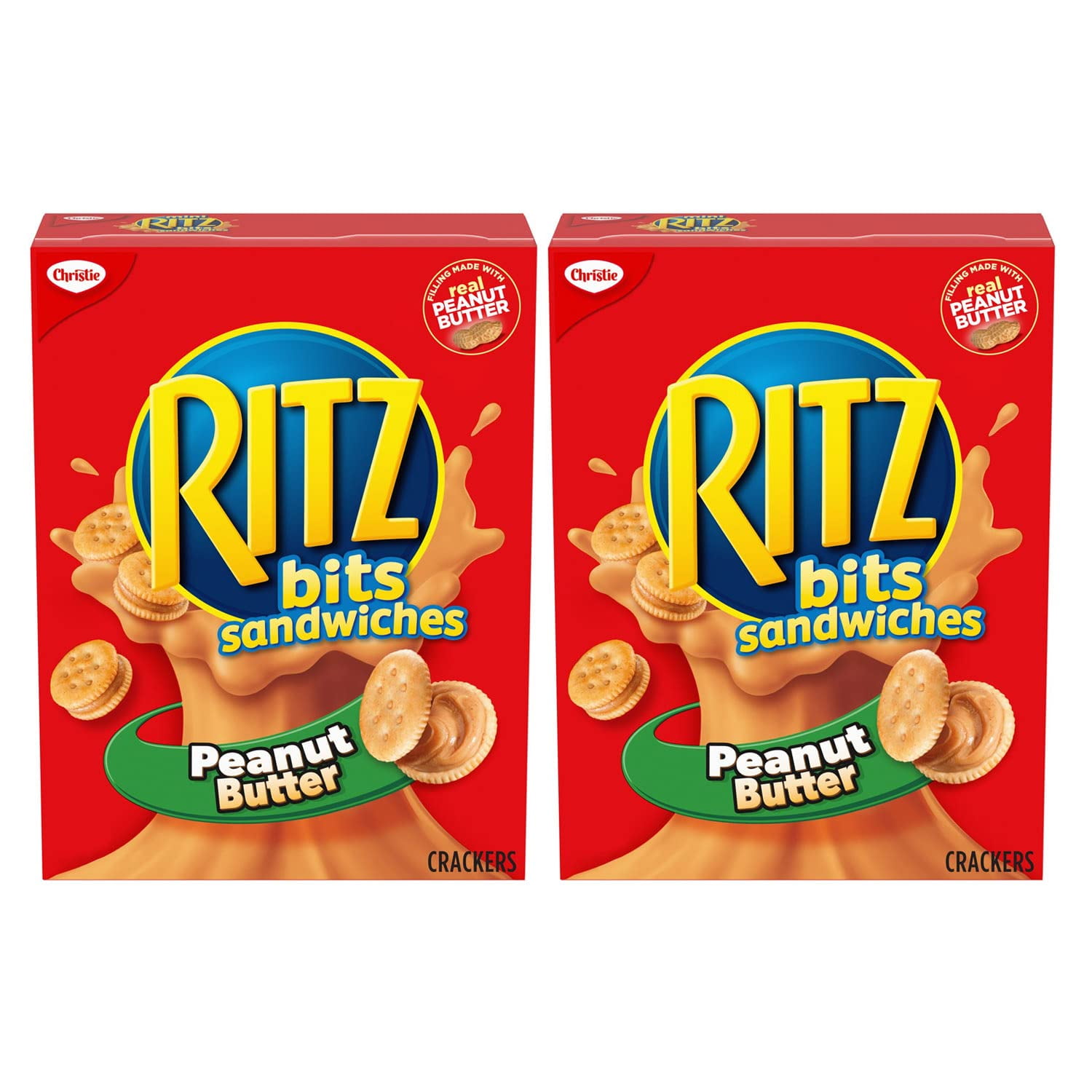 Ritz Crackers Bits Peanut Butter Sandwich Crackers, 180g/6.3oz, 2-Pack ...