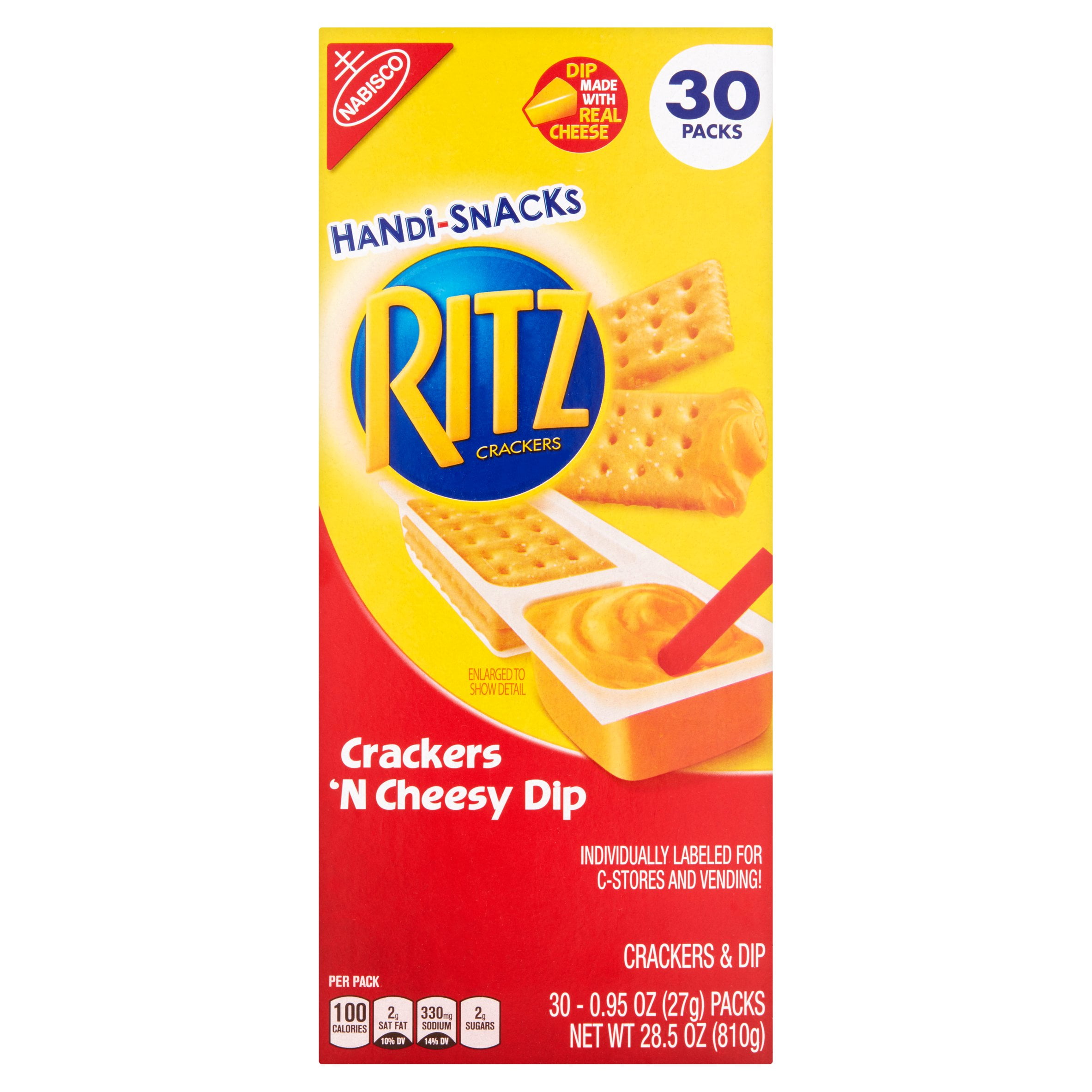 Ritz Crackers Handi-Snacks, Crackers 'N Cheese Dip, 0.95 oz, 30-count ...