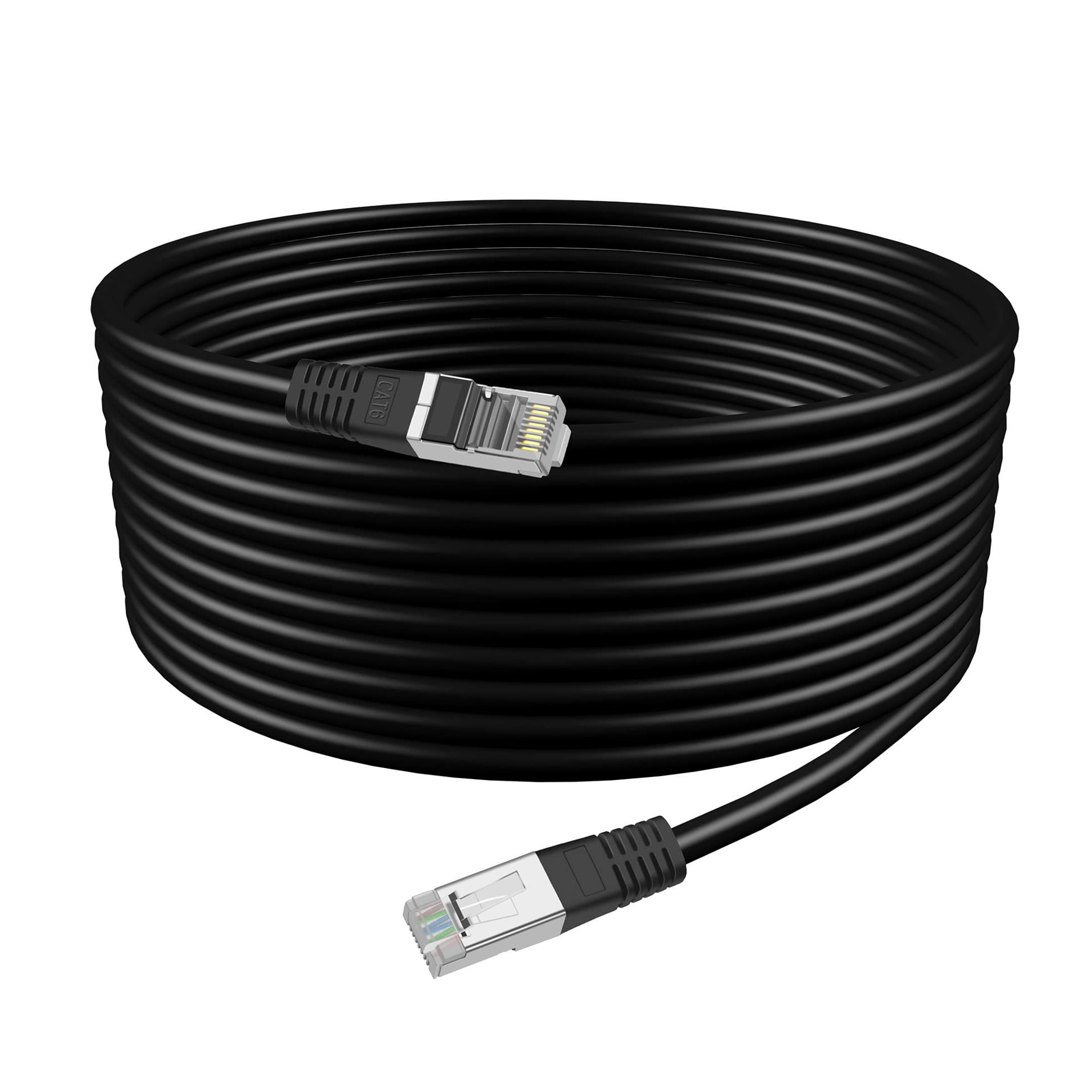 Ritz Gear Cat6 Outdoor Ethernet Cable, 50ft, RJ45 Connectors, Shielded ...