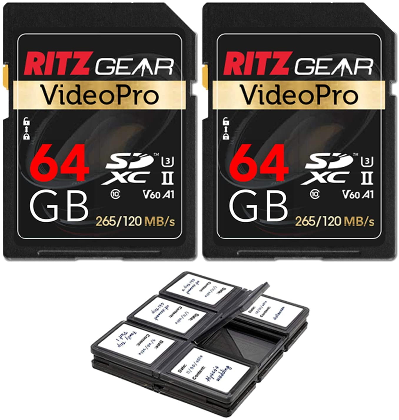 Ritz Gear Extreme Performance Video Pro 64GB 4K 8K Ultra HD SDXC U3 V60 ...