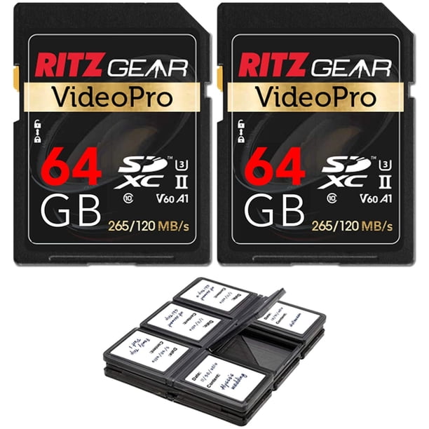 Ritz Gear Extreme Performance Video Pro 64GB 4K 8K Ultra HD SDXC U3 V60 ...