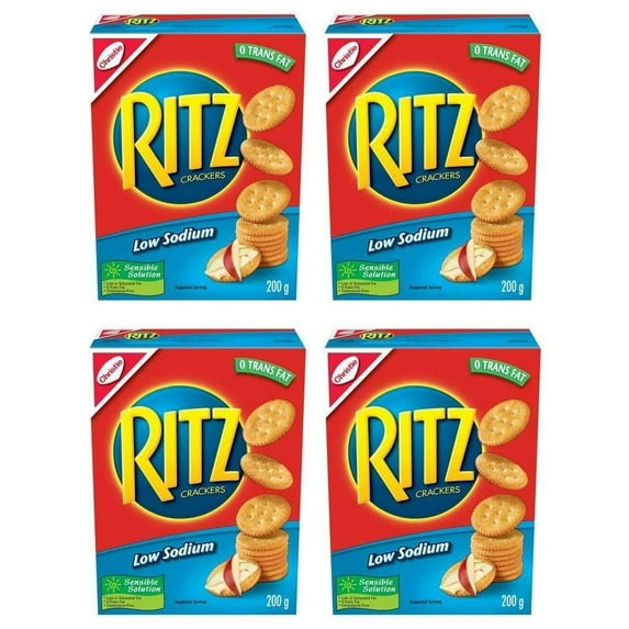 Ritz Low Sodium Crackers, 0 Trans Fat 200g 4 BOXES - Walmart.com