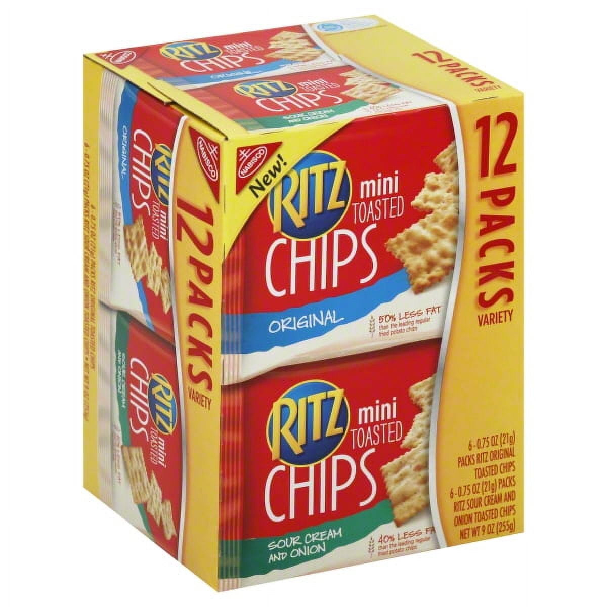 Ritz Original, Sour Cream & Onion, Toasted Chips, Variety Pack, 0.75 oz ...