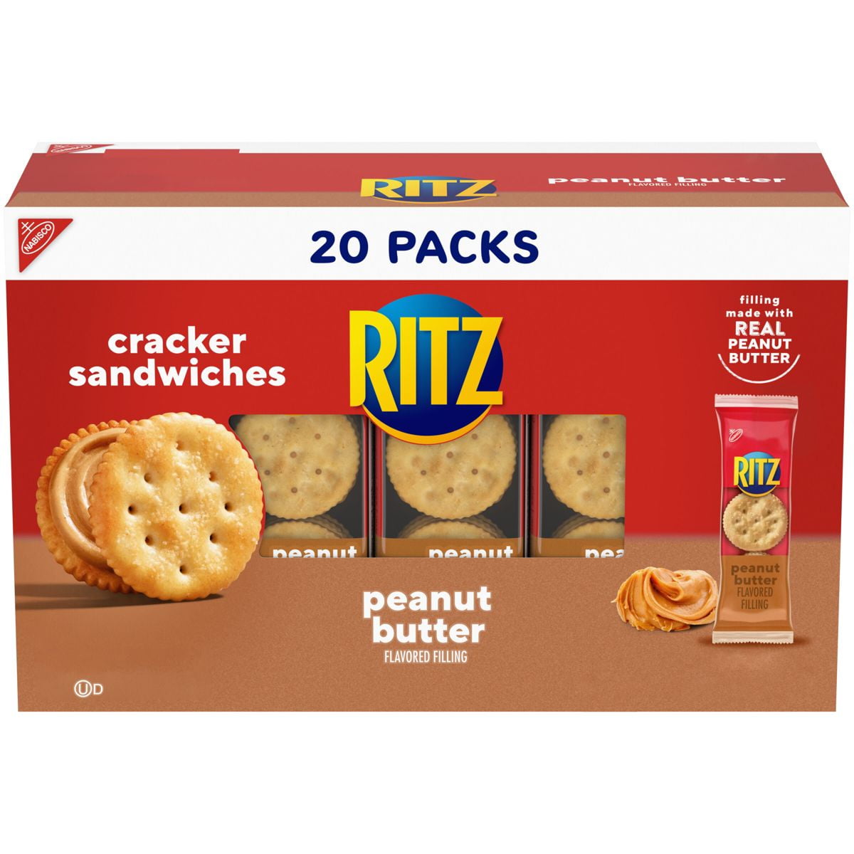 Ritz Peanut Butter Cracker Sandwiches Family Size - 27.6oz - Pack of 2 ...