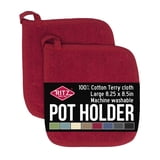 RITZ 2-Pack Terry Potholders & Hot Pads, Paprika – 100% Cotton, Heat ...