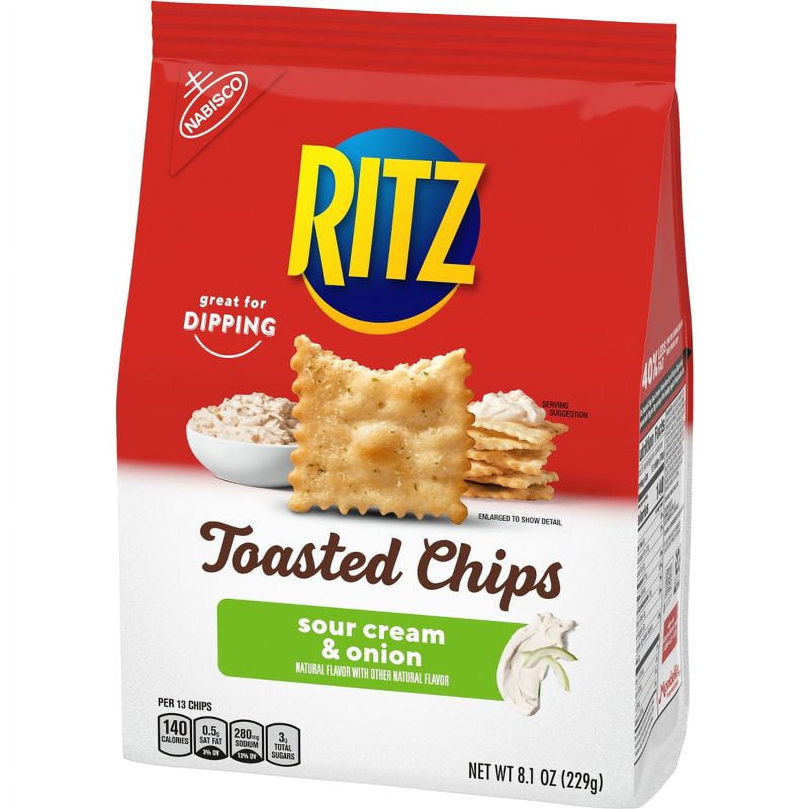 Ritz Toasted Chips - Sour Cream & Onion - 8.1oz ( 2 Packs ) - Walmart.com