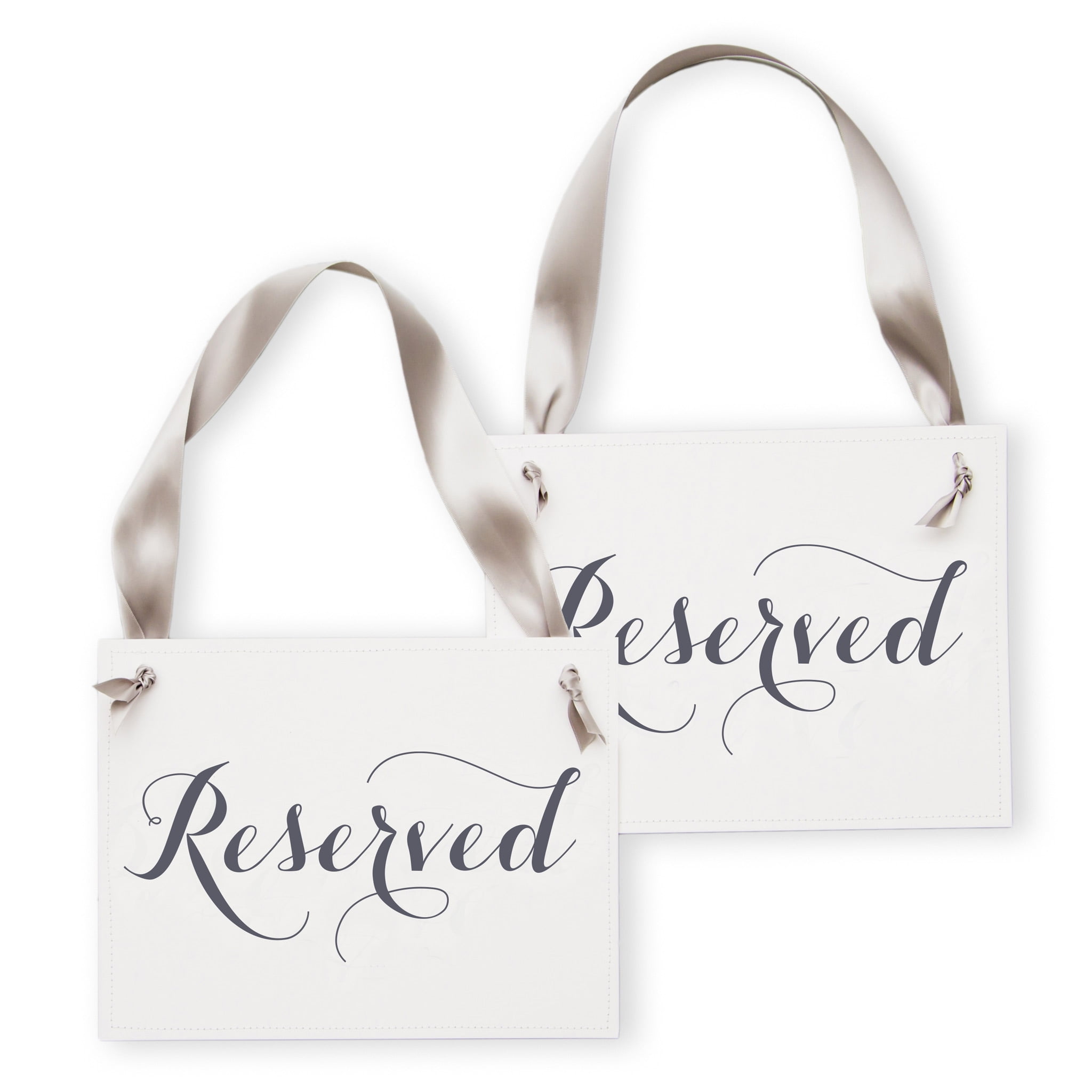 Ritzy Rose Set of 2 Reserved Signs Slate on White Paper with Gray ...