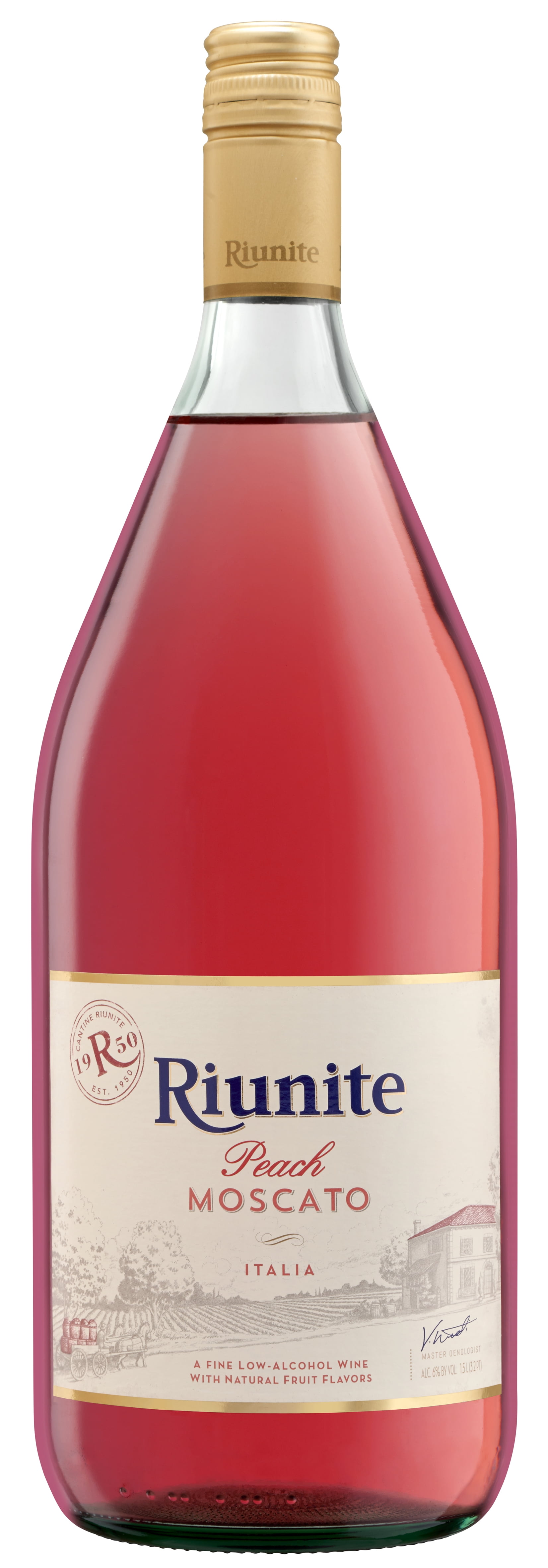 Riunite Peach Moscato Moscato Still White Wine 1.5L - Walmart.com