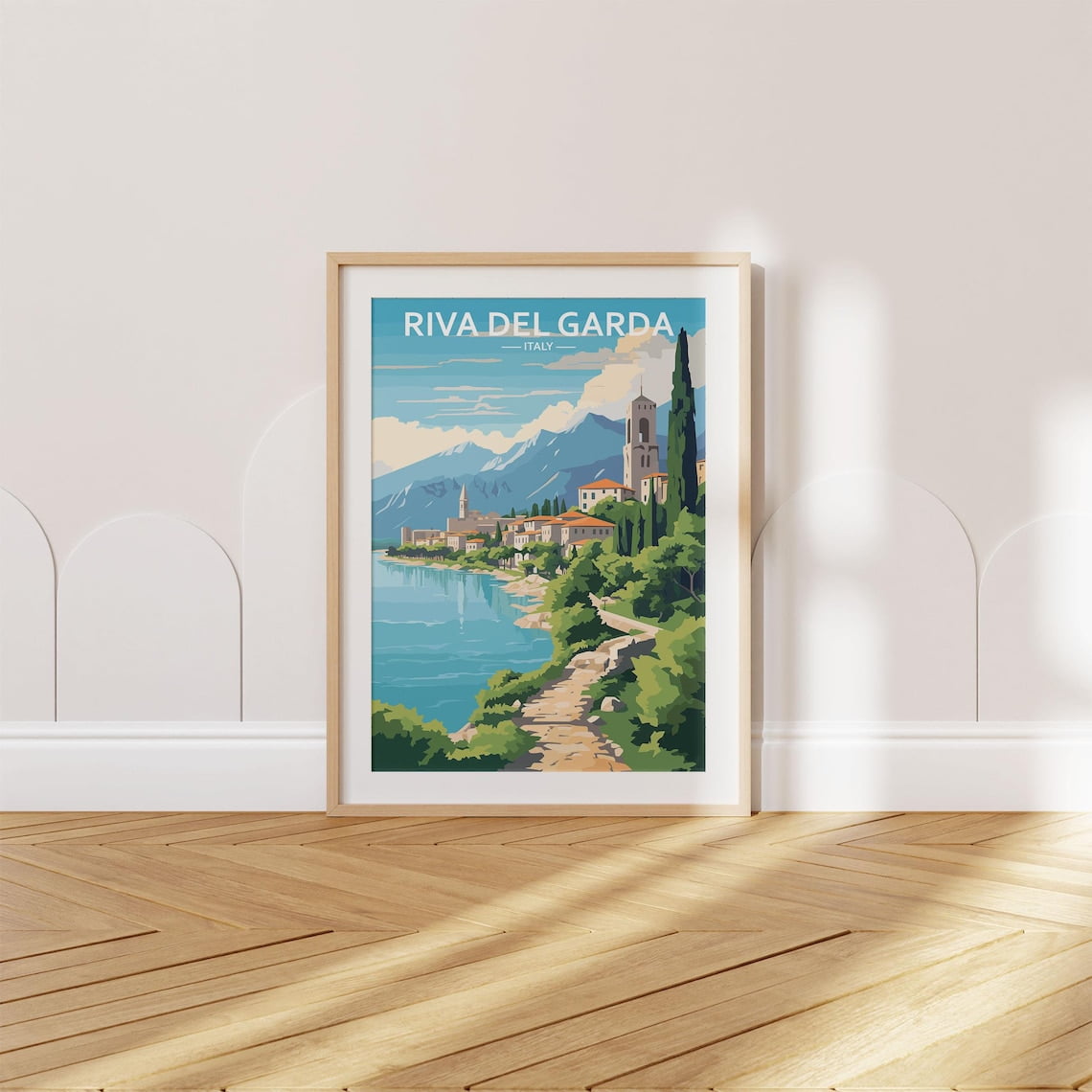 Riva del Garda Italy Poster Vintage Style Scenic Wall Art, Unframed ...