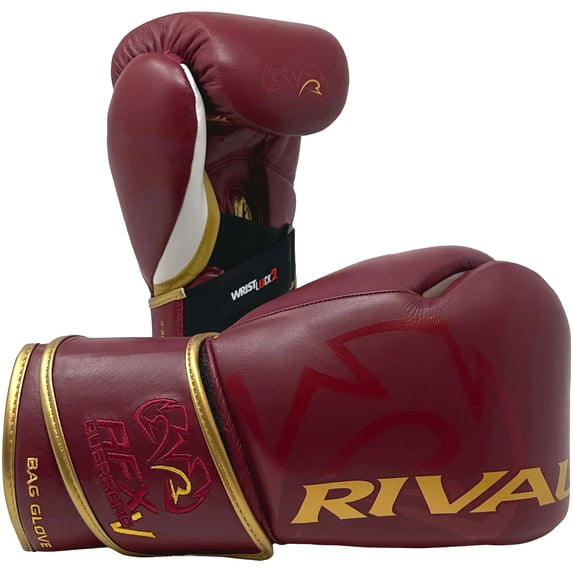 Rival Boxing RFX-Guerrero-V SF-H Bag Gloves - 10 oz. - Burgundy/Gold ...