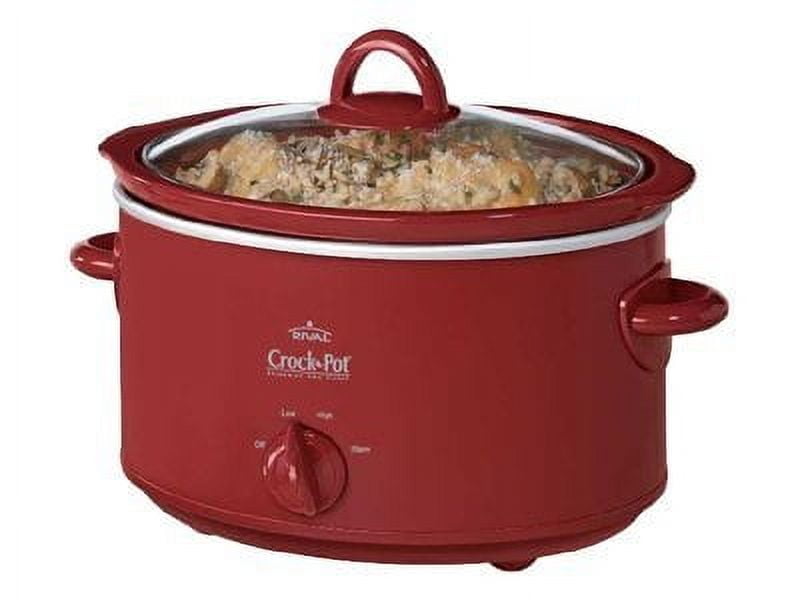 Rival Crock-Pot 4 Quart Oval Slow Cooker (SCV401-TR) - Slow cooker - 4. ...
