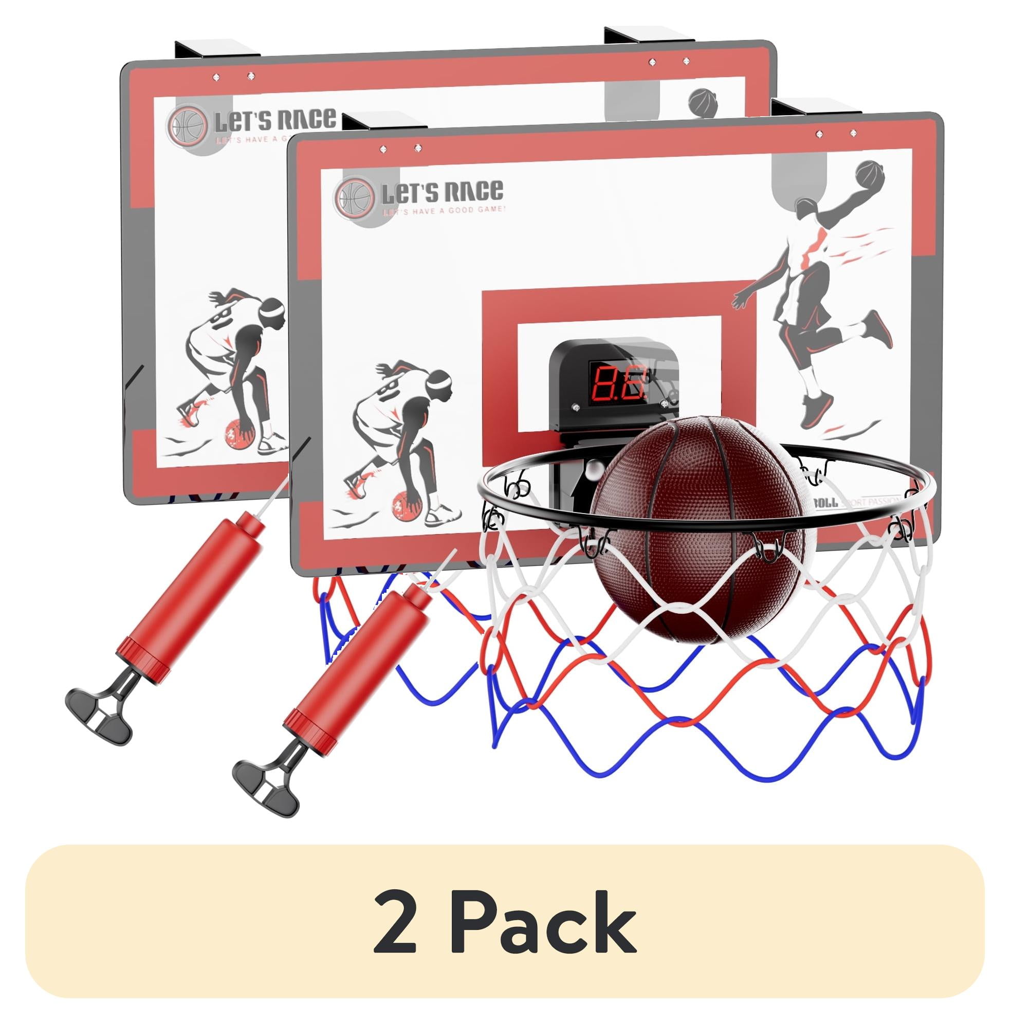 (2 pack) Contixo Over-The-Door Mini Basketball Hoop, Shatterproof ...