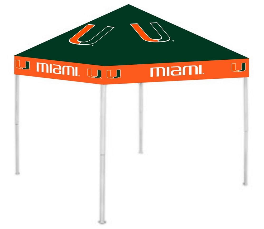 Rivalry University of Miami Hurricanes Outdoor 9x9 Tailgate Canopy Tent ...