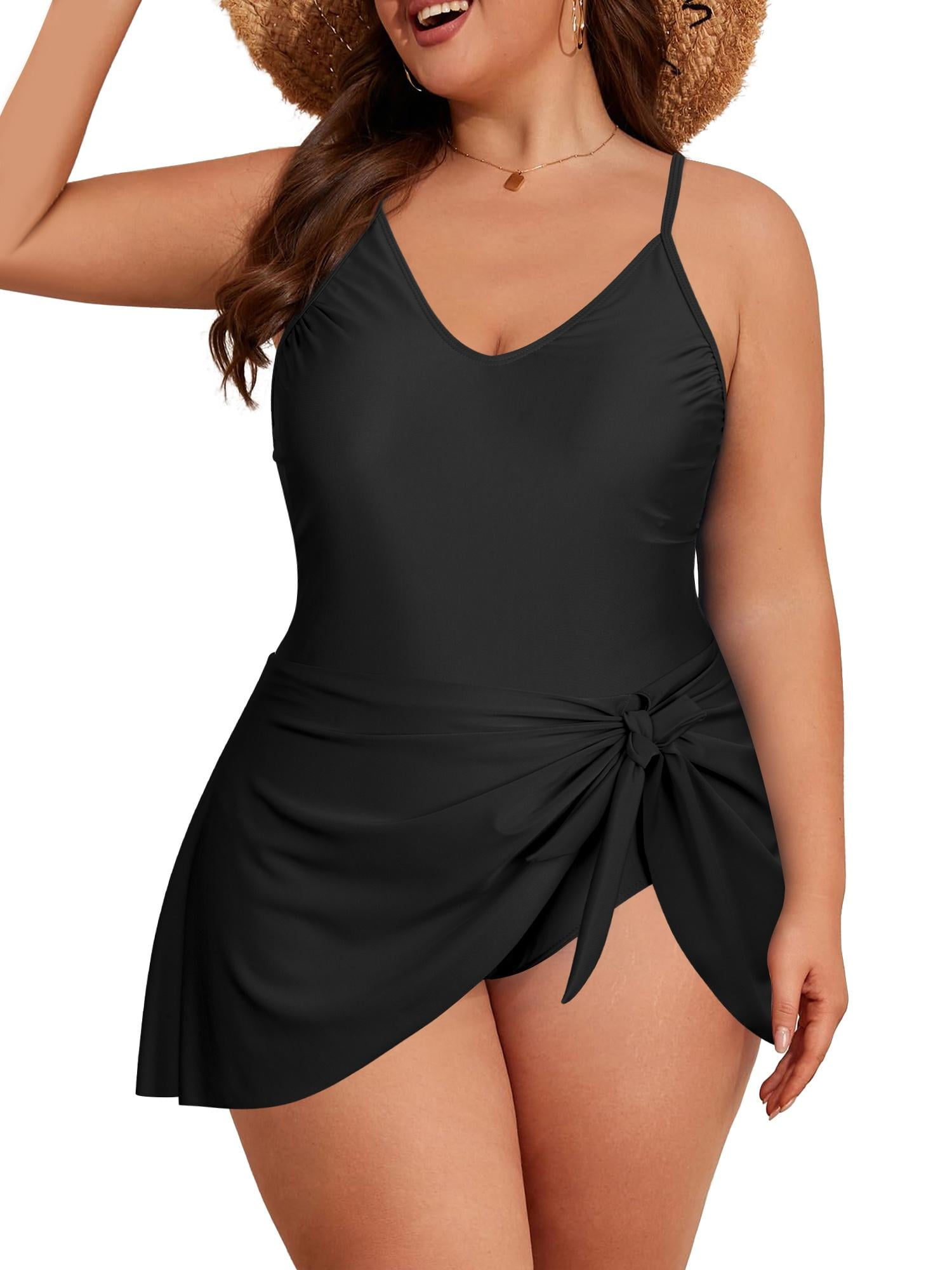 Rivelino One Piece Swimsuits For Women Tummy Control Tie Knot Swimdress