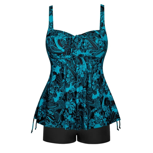 Rivelino Plus Size Tankini Swimsuits For Women Two Piece Flowy Bathing