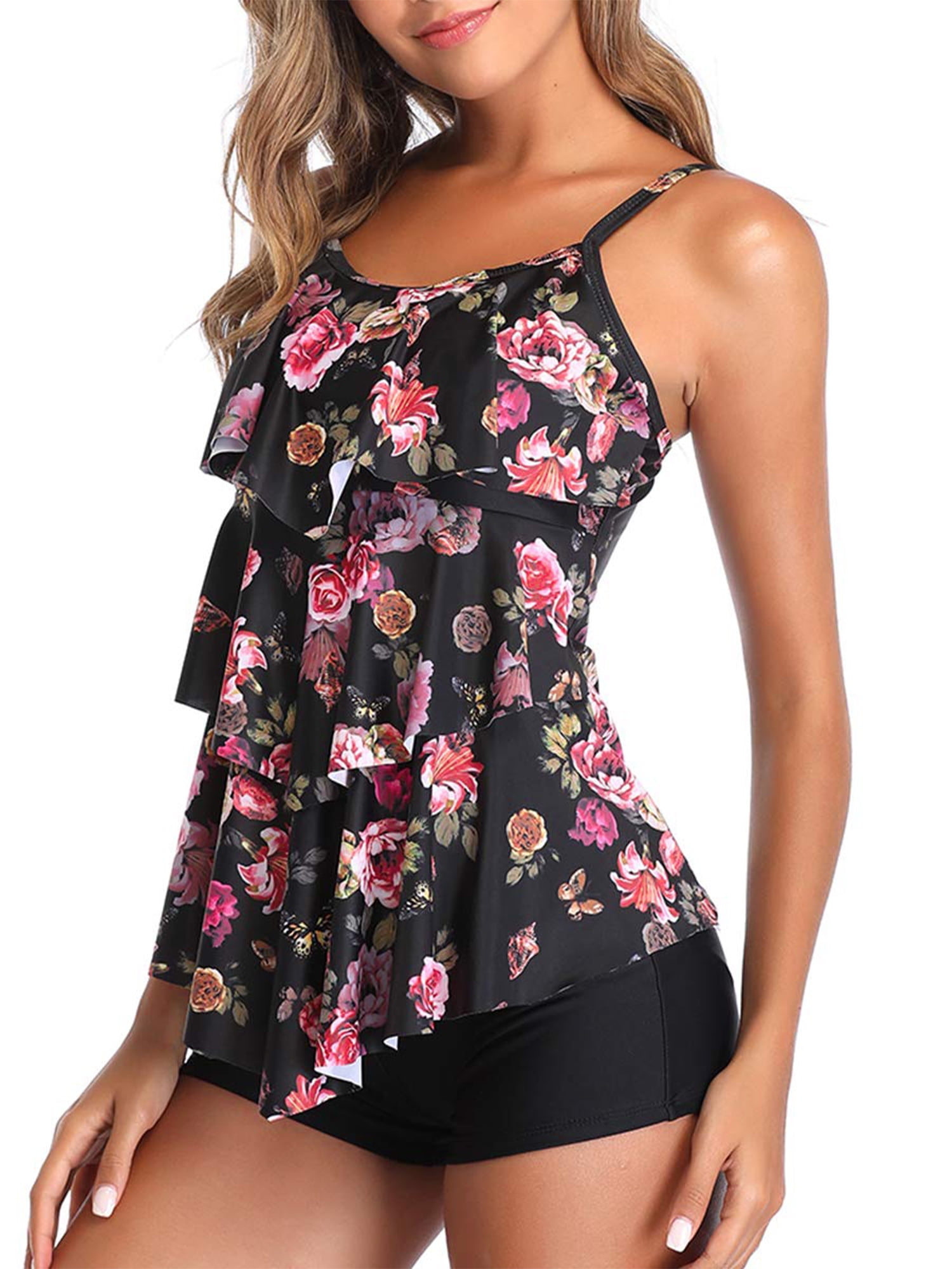 Rivelino Tankini Swimsuits for Women 2 Piece Bathing Suits Modest Fit ...