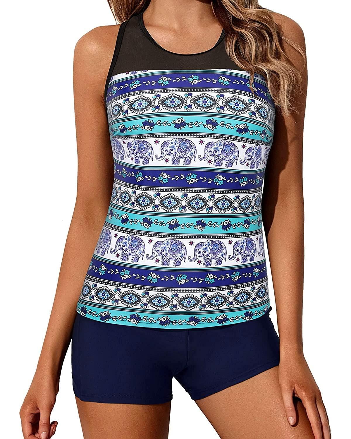 Rivelino Tankini Swimsuits for Women 2 Piece Modest Bathing Suits with ...