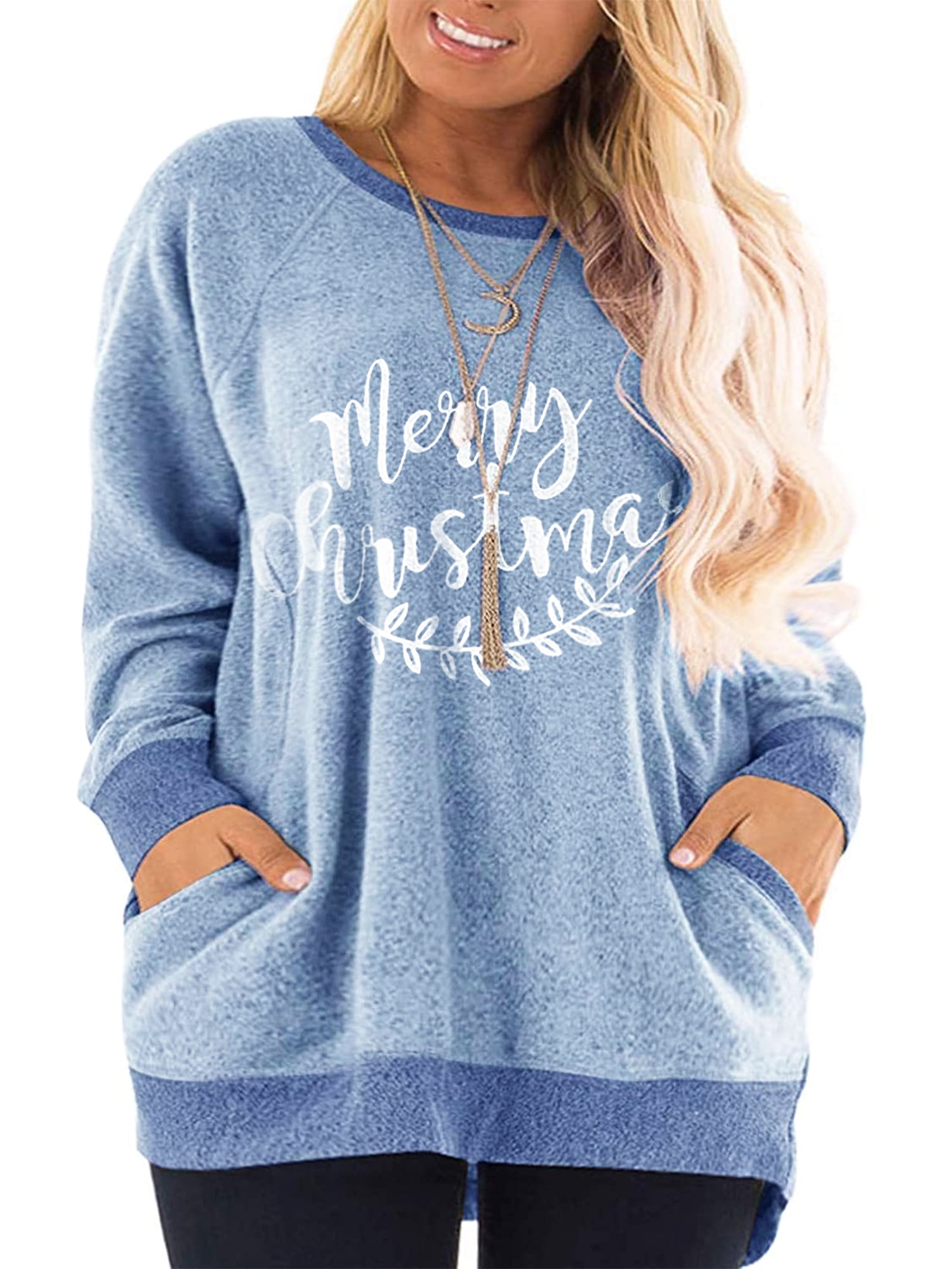 Rivelino Women's Plus Size Color Block Long Sleeve Tunic Sweatshirt ...