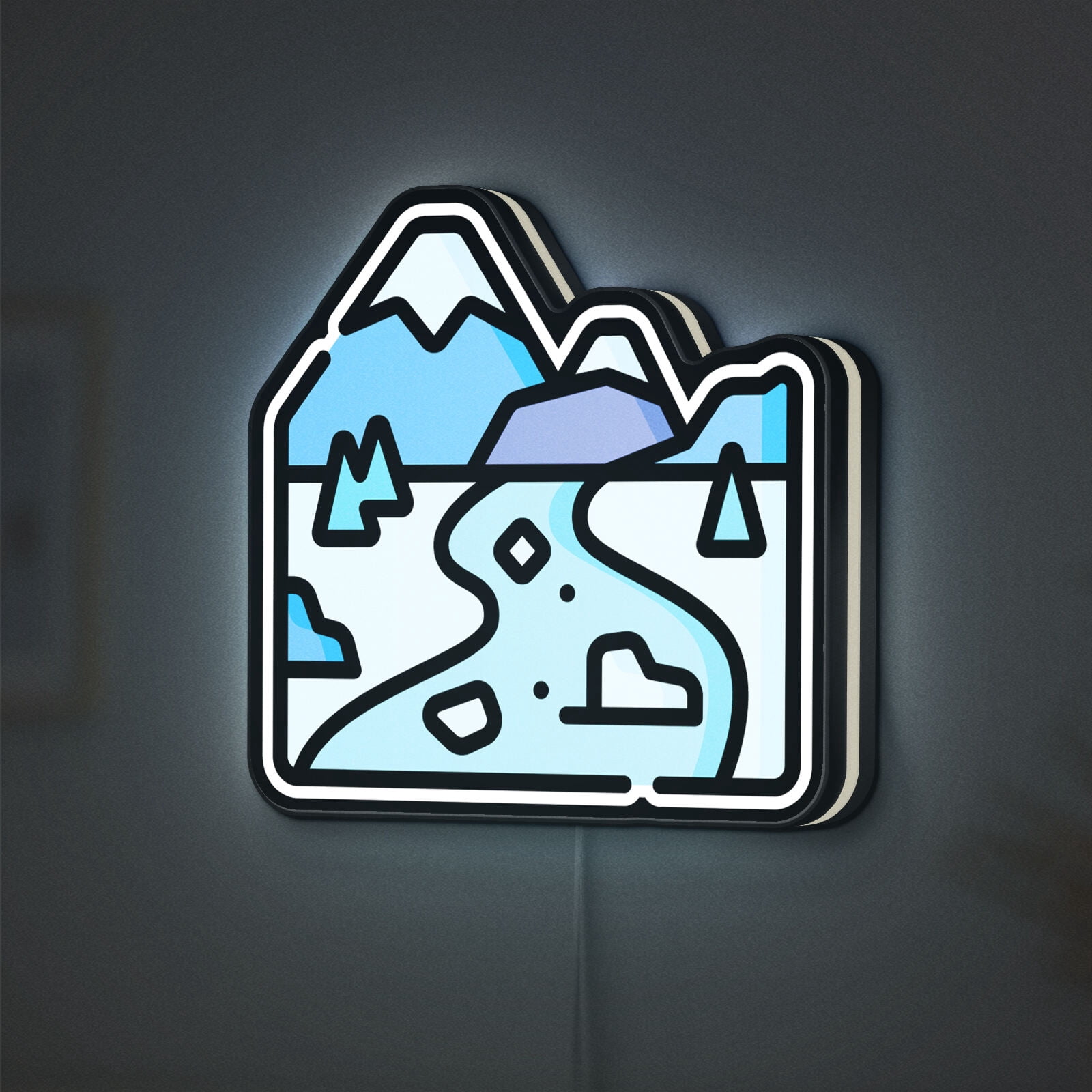 River 3D Novelty Light Box for Nature Retreats, Riverbank Decor, Ideal ...