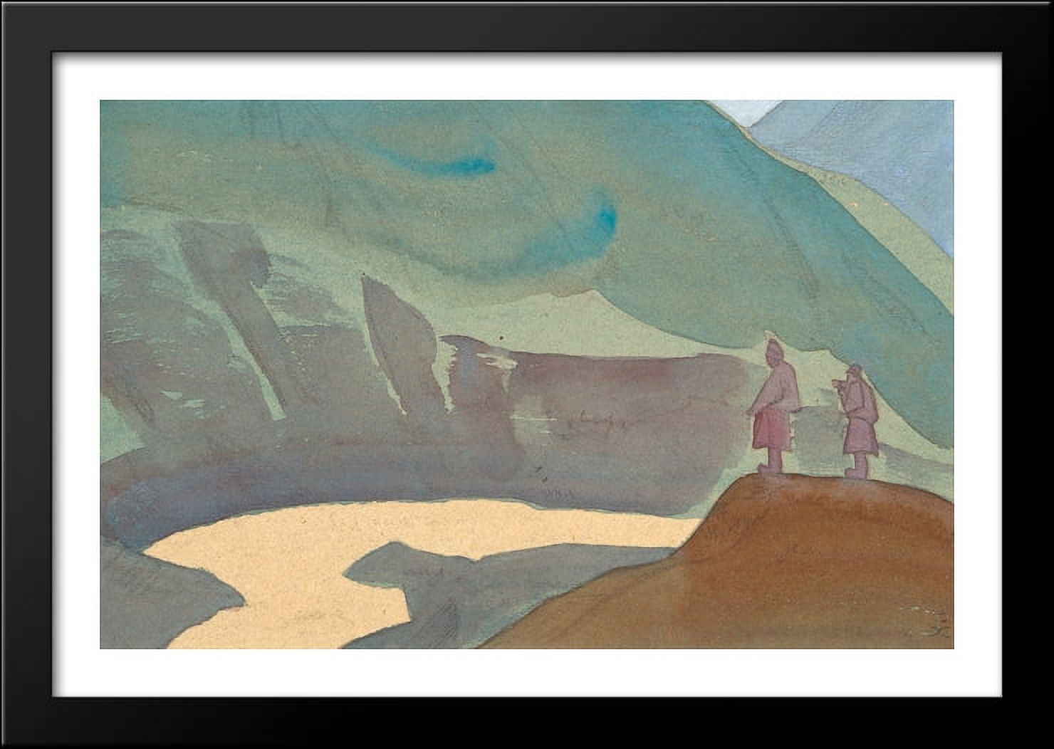 River Chandra 40x28 Large Black Wood Framed Print Art by Nicholas ...