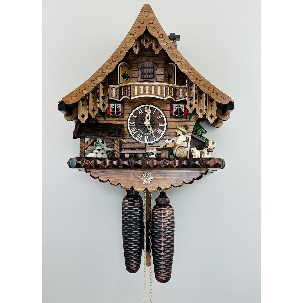 River City Clocks Eight Day Cuckoo Clock Chalet with Beer Drinker ...