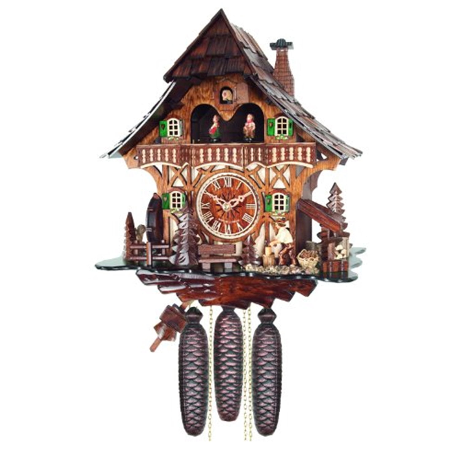 River City Clocks Eight Day Musical Cuckoo Clock Cottage with ...