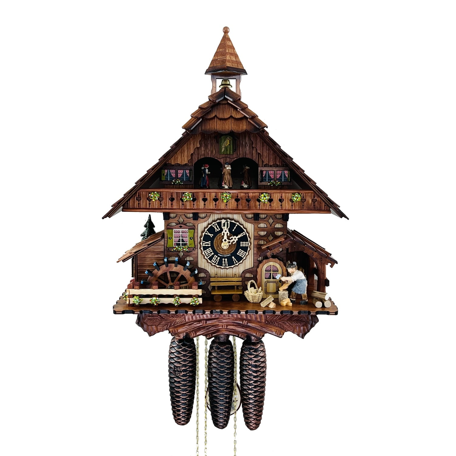 River City Clocks Eight Day Musical Cuckoo Clock Cottage - Walmart.com