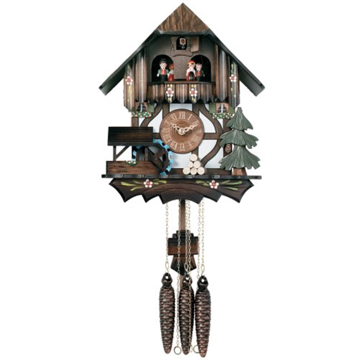 River City Clocks One Day Musical Cuckoo Clock Cottage with Dancers and ...