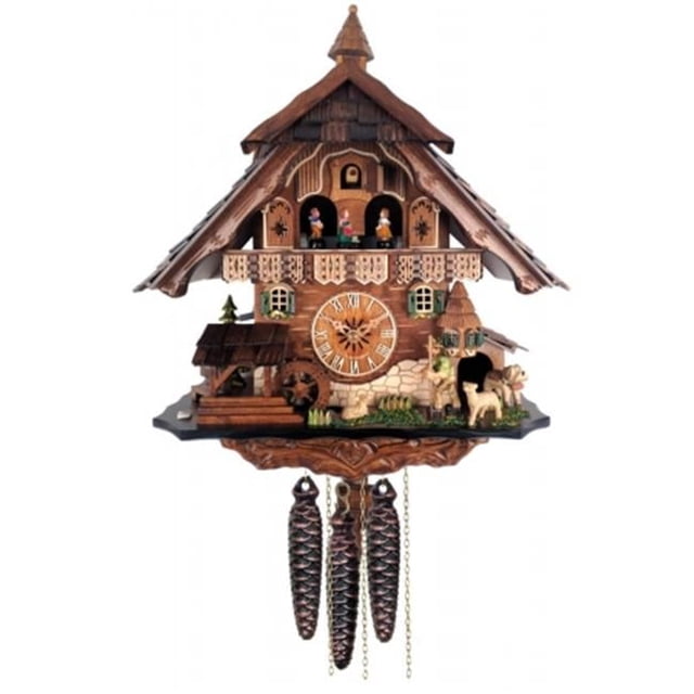 River City Clocks MD490-17 One Day Musical Cuckoo Clock with Moving ...