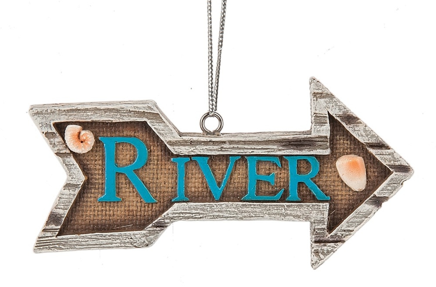 River Directional Arrow with Shells Christmas Holiday Ornament 4 Inches ...